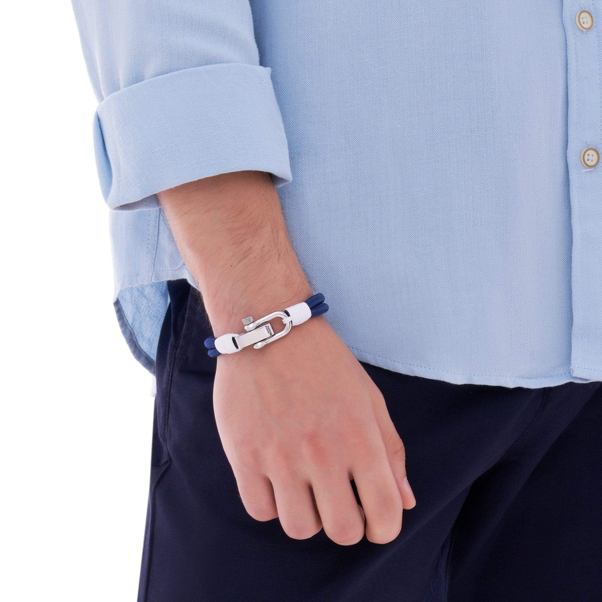 Binate Blue XL Bracelet - Extra Large Men’s Nautical Rope Bracelet ...