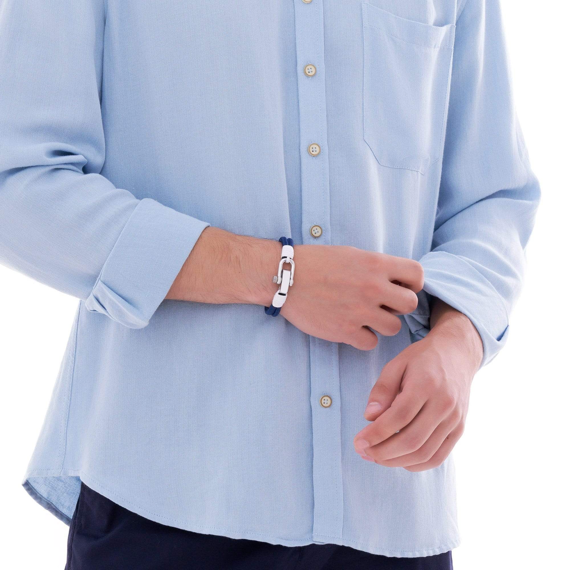 Binate Blue XL Bracelet - Extra Large Men’s Nautical Rope Bracelet ...