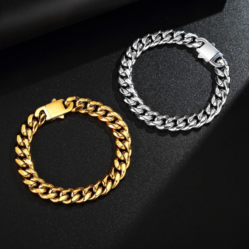 Miami Cuban Golden Bracelet, Cuban-Link Chain Bracelets | Caligio – CALIGIO